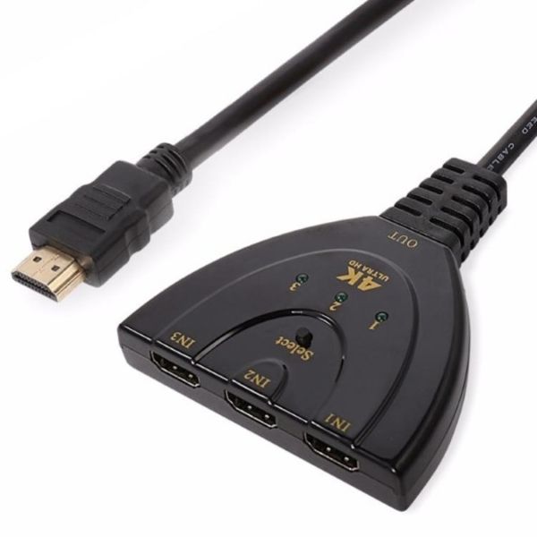 HDMI 4K HD Pigtail Switch Adapter 3 input 1 output | Shop Today. Get it ...