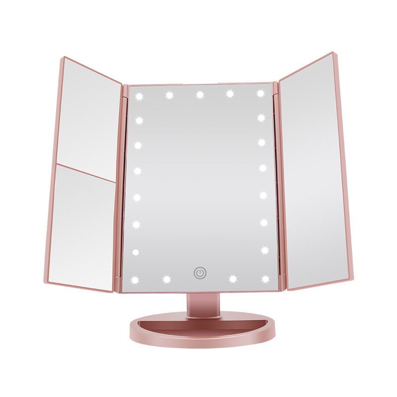 Tri-Fold Mirror With 22 Surrounding LED Lights | Shop Today. Get it ...