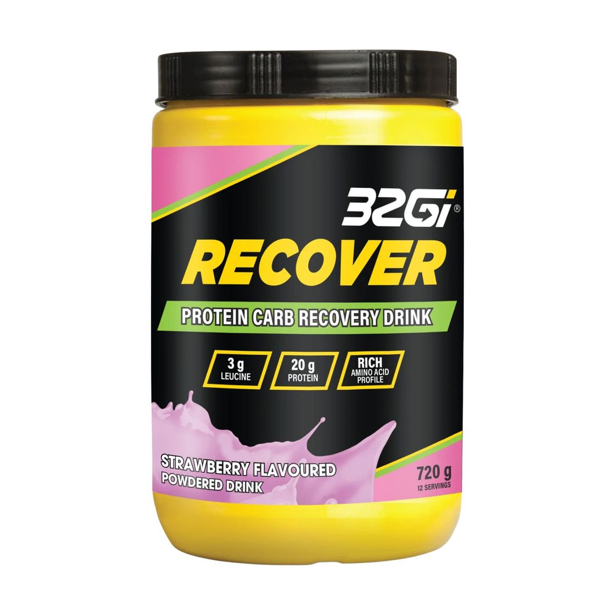 Post Workout Recovery Drink - 720g Strawberry Protein Supplement | 32Gi ...