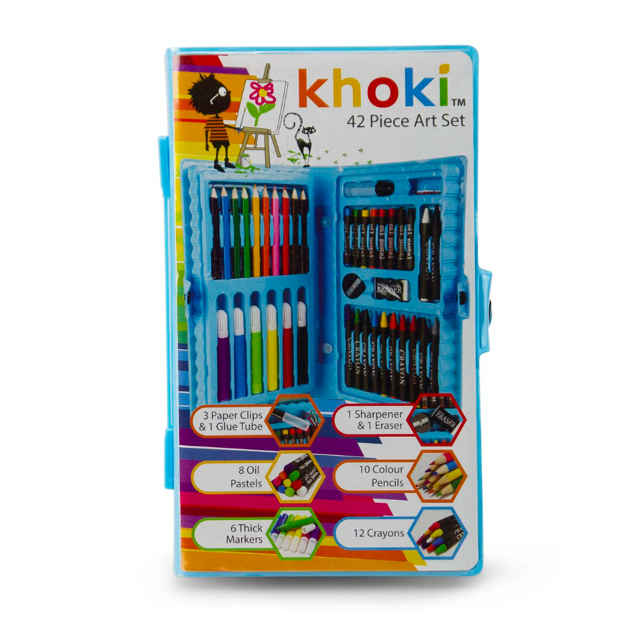 Khoki - Art & Craft - Assorted Stationery - Art Set (42 Piece) Set of 6 ...