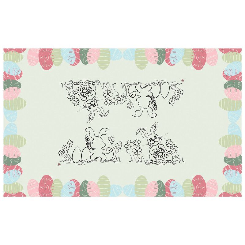 Cuddly Bunny Mint Green By Fifo Rectangle Tablecloth | Shop Today. Get ...