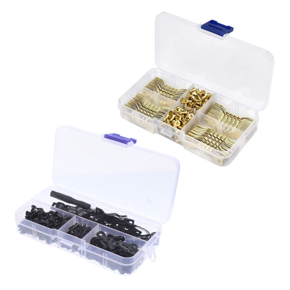 Home DIY Photo Picture Frame Hanging Hook Kit - 350-Piece Pro - Gold ...
