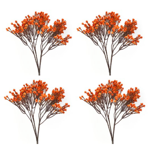 Toolhome Blossoms - Gypsophila Bush - Orange (Pack of 4 Stems) -38cm ...