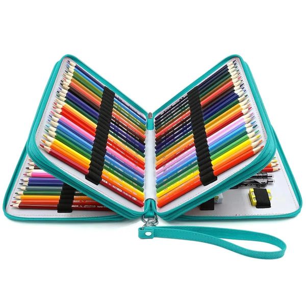 KALOUR 240+12 Color Pencil Set in Nylon Case - Complete Coloring Pencil ...
