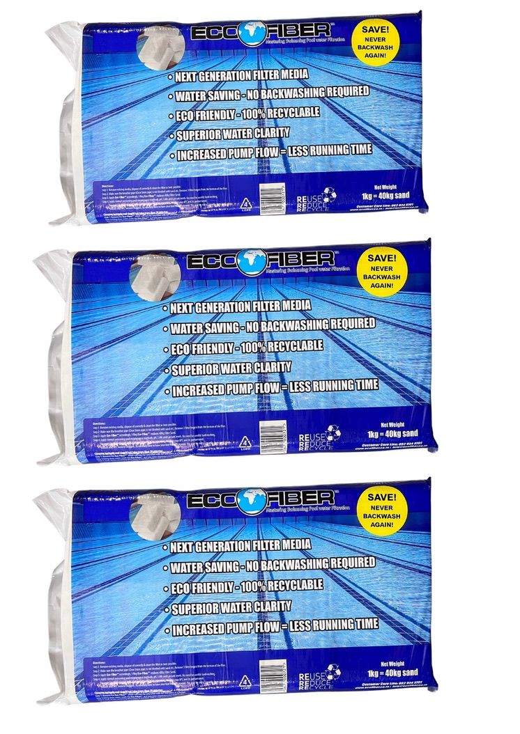 Eco- Fiber 1kg Swimming Pool Filter Medium - 3 Pack | Shop Today. Get ...