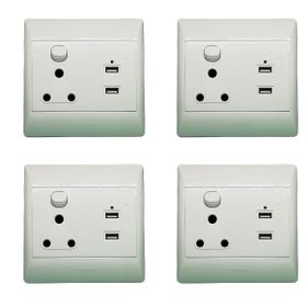 Redisson 4 Pack Wall Switch with 2x USB Ports 4 x 4 | Shop Today. Get ...