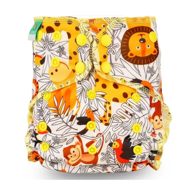 Happy Flute Bamboo Cotton Reusable Cloth Diaper - Jungle Drawing | Shop ...