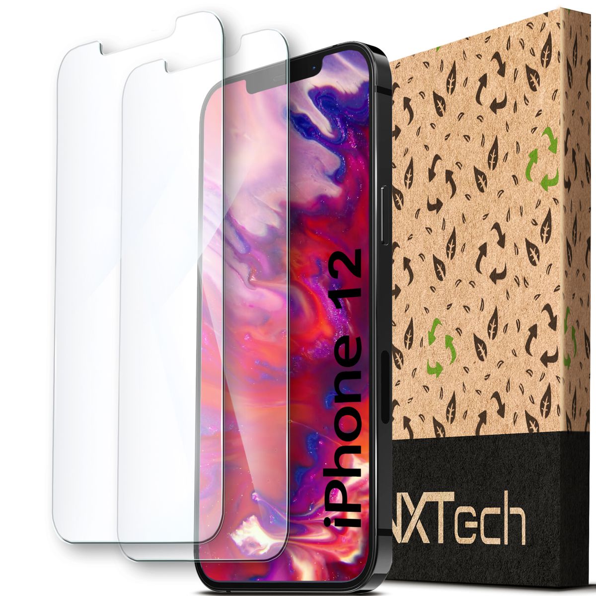 NXTech iPhone 12 Tempered Glass Screen Protector - 2 Pack | Shop Today ...