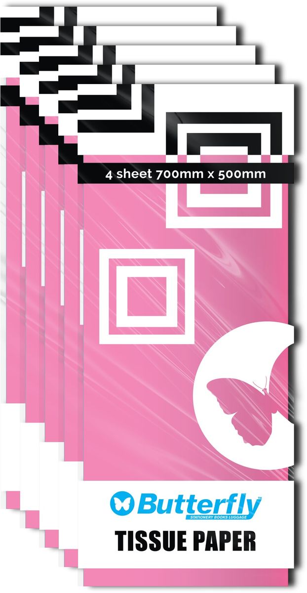 Tissue Paper - 4 Sheets (660X500Mm) Pink T07 X5 | Shop Today. Get it ...