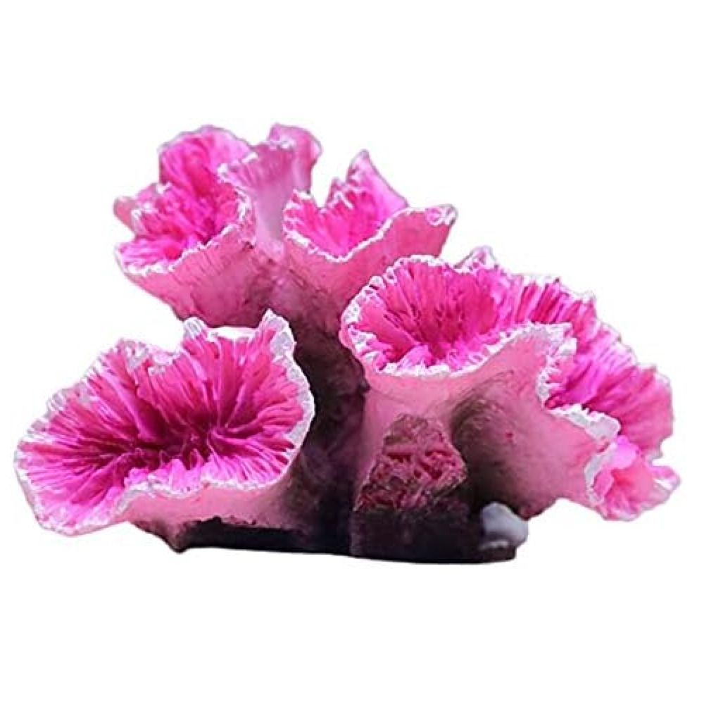 Pet Aquarium Fish Tank Resin Pink Coral Reef Decoration (7cm) | Shop ...