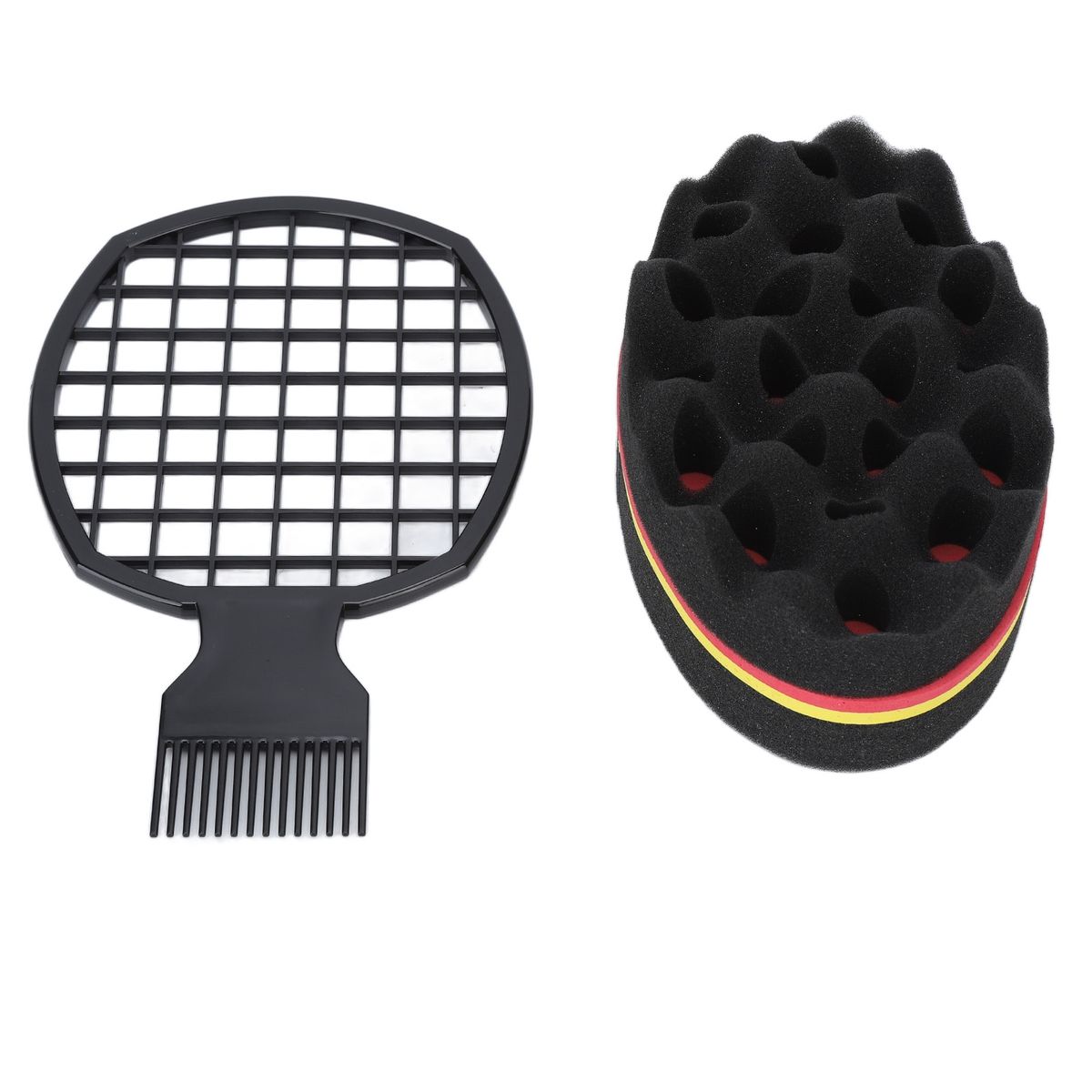 2pcs Barber Salon Hair Coils Comb Soft Flexible Hair Sponge ...
