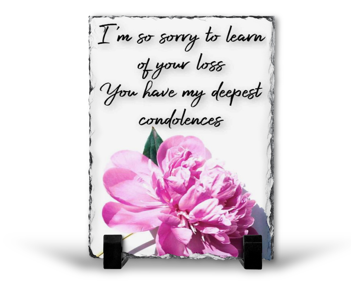 I'm So Sorry Sympathy Remembrance Grief Memorial v2 Gift Rock Slate ...