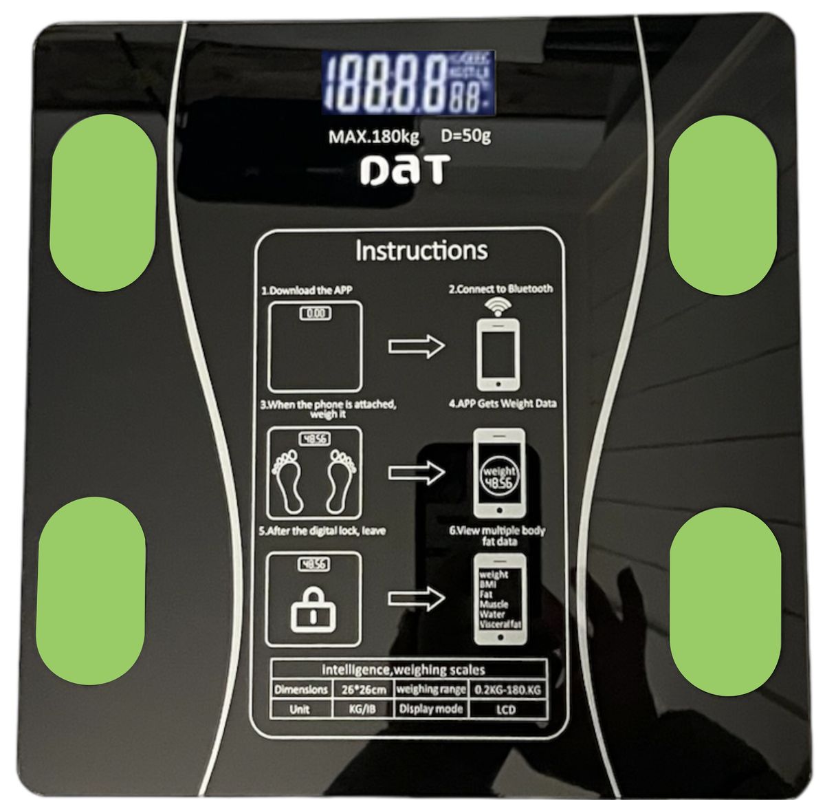 Dat Digital Smart Bluetooth Body Weight Scale - Black | Shop Today. Get ...