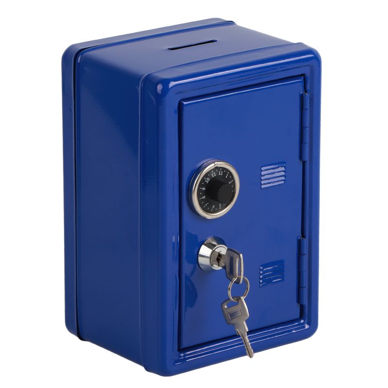 Kids Digital Lock Coin Bank Money Saving Box with Key Blue | Shop Today ...