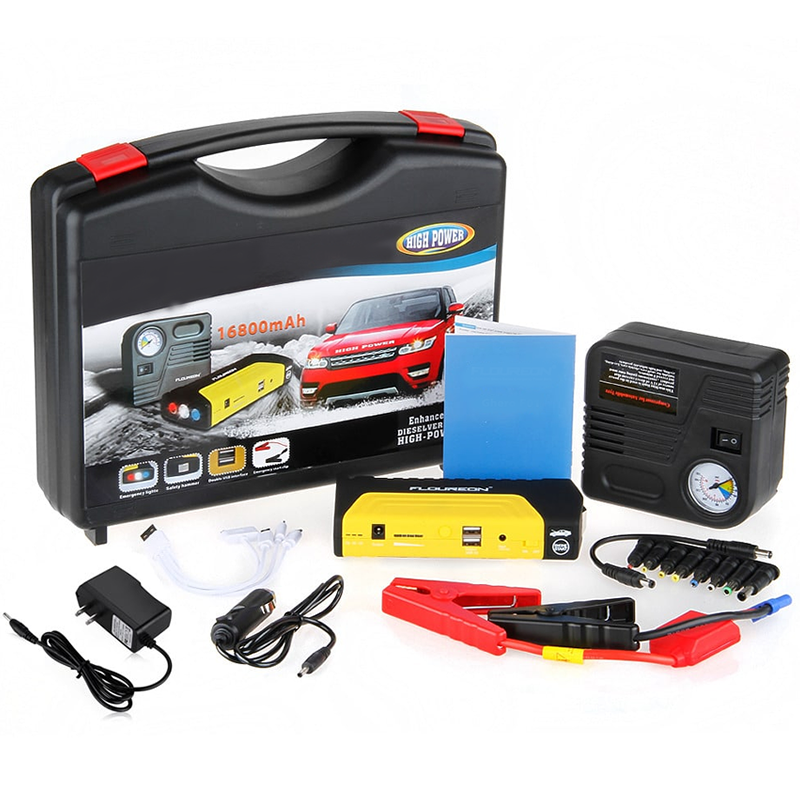Multi-Functional Car Jump Starter with Air Compressor pump | Shop Today ...