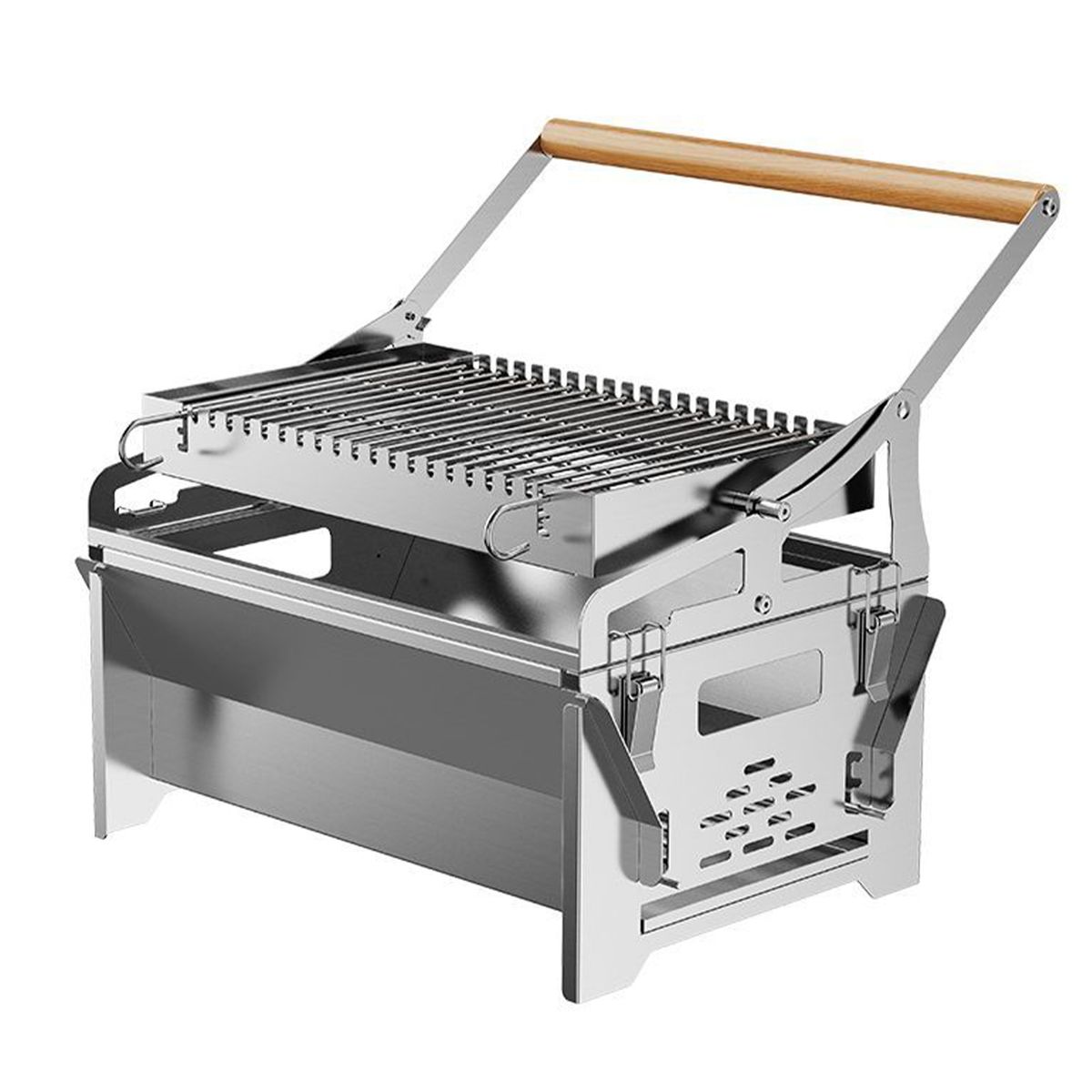 360 Rotating Barbecue Grill Flipping Charcoal Grill for BBQ Smoker ...