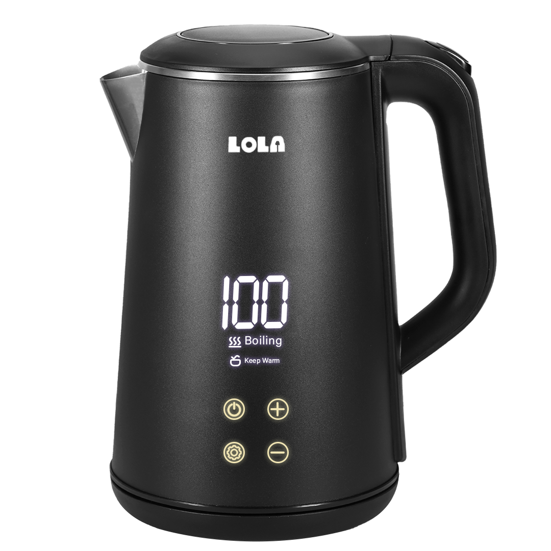 Lola 1.6L Cordless Electric Kettle with Large Digital Control Panel ...