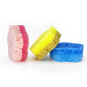 3pcs Heat-Activated Sponge Dual-Sided Scrubber, Non-Scratch Cleaning ...