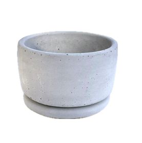 Round Concrete Pots And Base - 14cm | Shop Today. Get it Tomorrow ...
