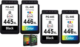 Canon Inkjet Cartridges Compatible PG-445XL-446XL/446/445 Multipack of ...