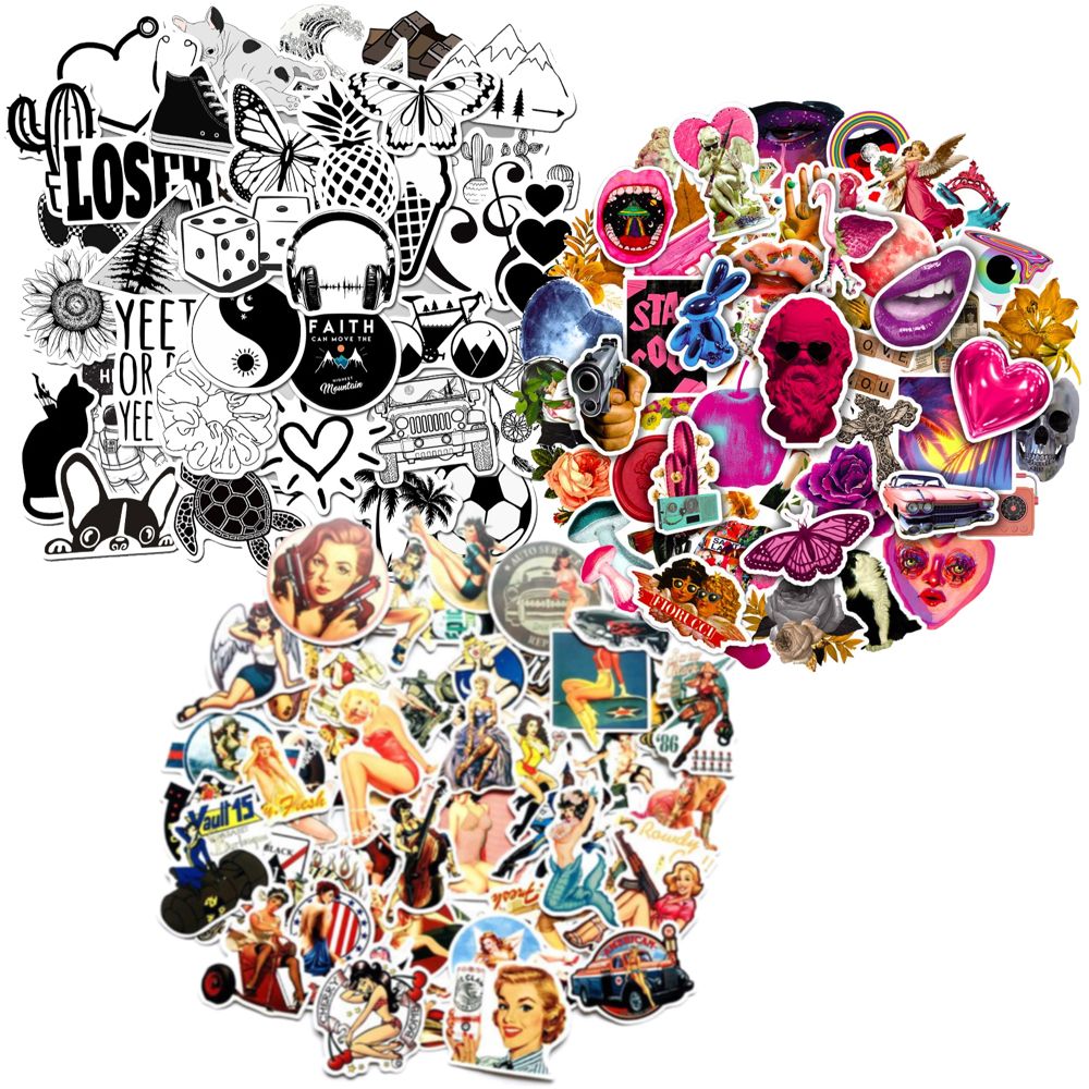 Craft 150pc Multi Purpose Decorative Retro Scrapbooking Stickers Jumbo ...