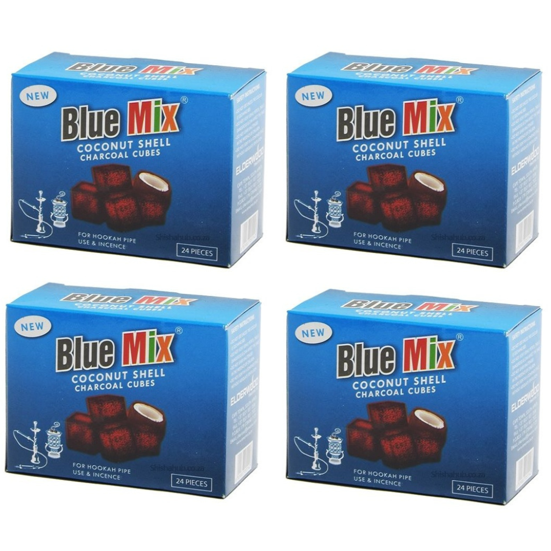 Blue Mix Coconut Shell Charcoal Cubes 24 Pieces - 4 Pack | Shop Today ...