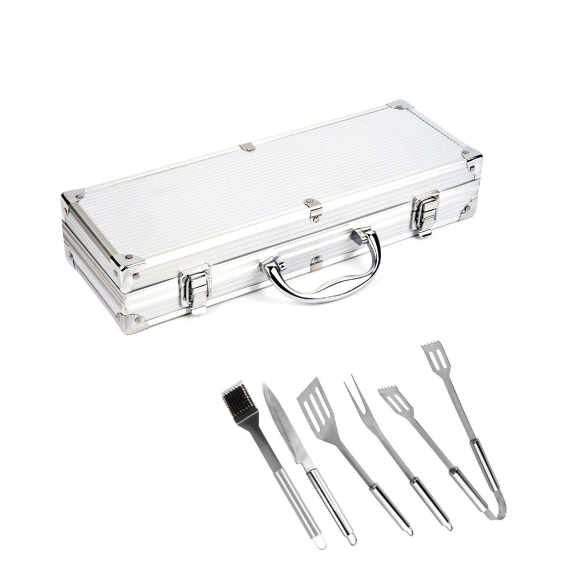 Premium 5 Pieces Barbeque Tool Set in Carry Box | Buy Online in South ...