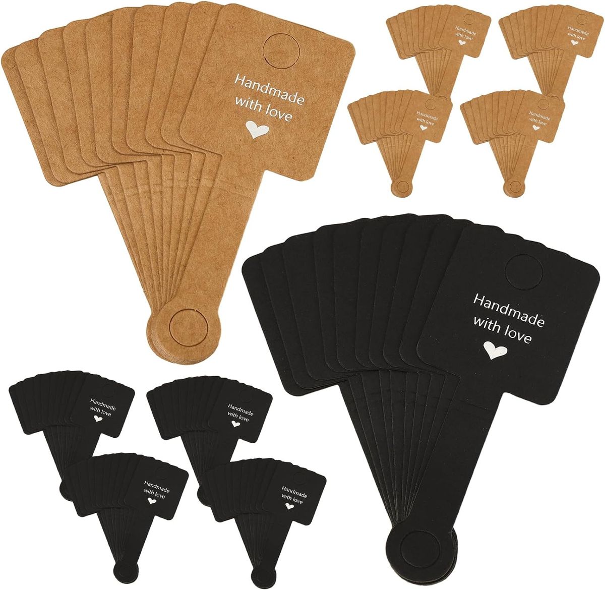 Craft Tags Labels "Made With Love" Jewellery Display Set of 100 (10cm ...