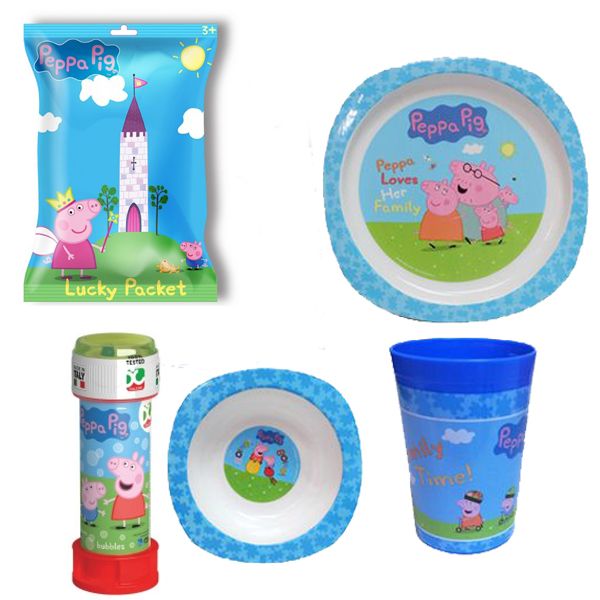 Peppa Pig - 3 Piece Kids Microwavable Set - Bubbles-Lucky Packet | Shop ...