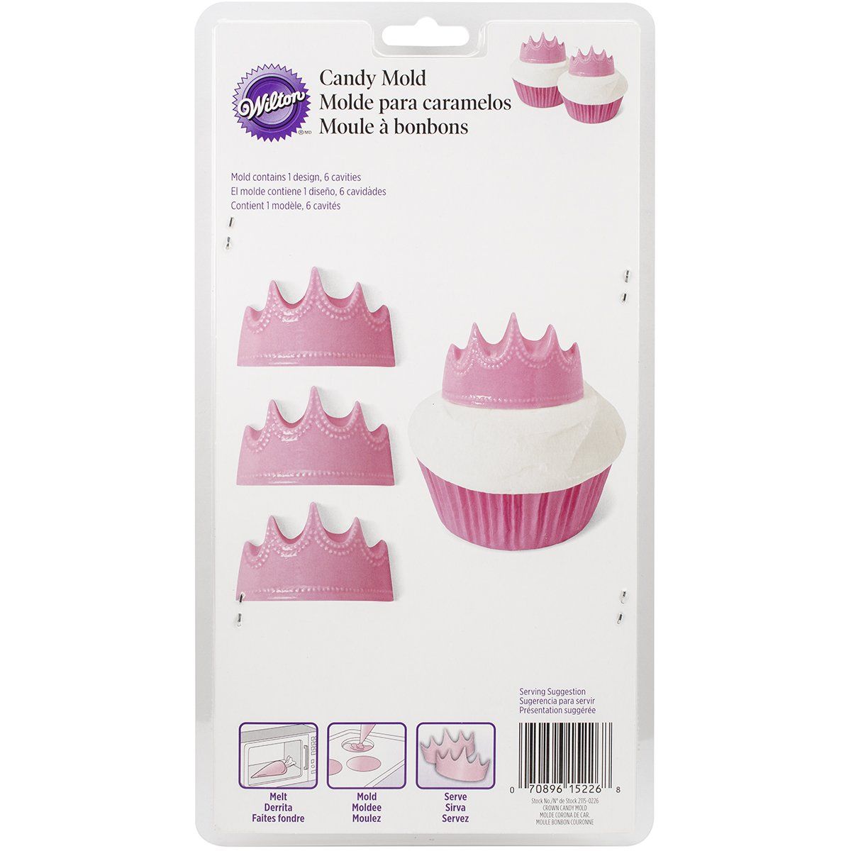 Wilton Princess CROWN Candy Chocolate Mould Childrens Birthday Party ...