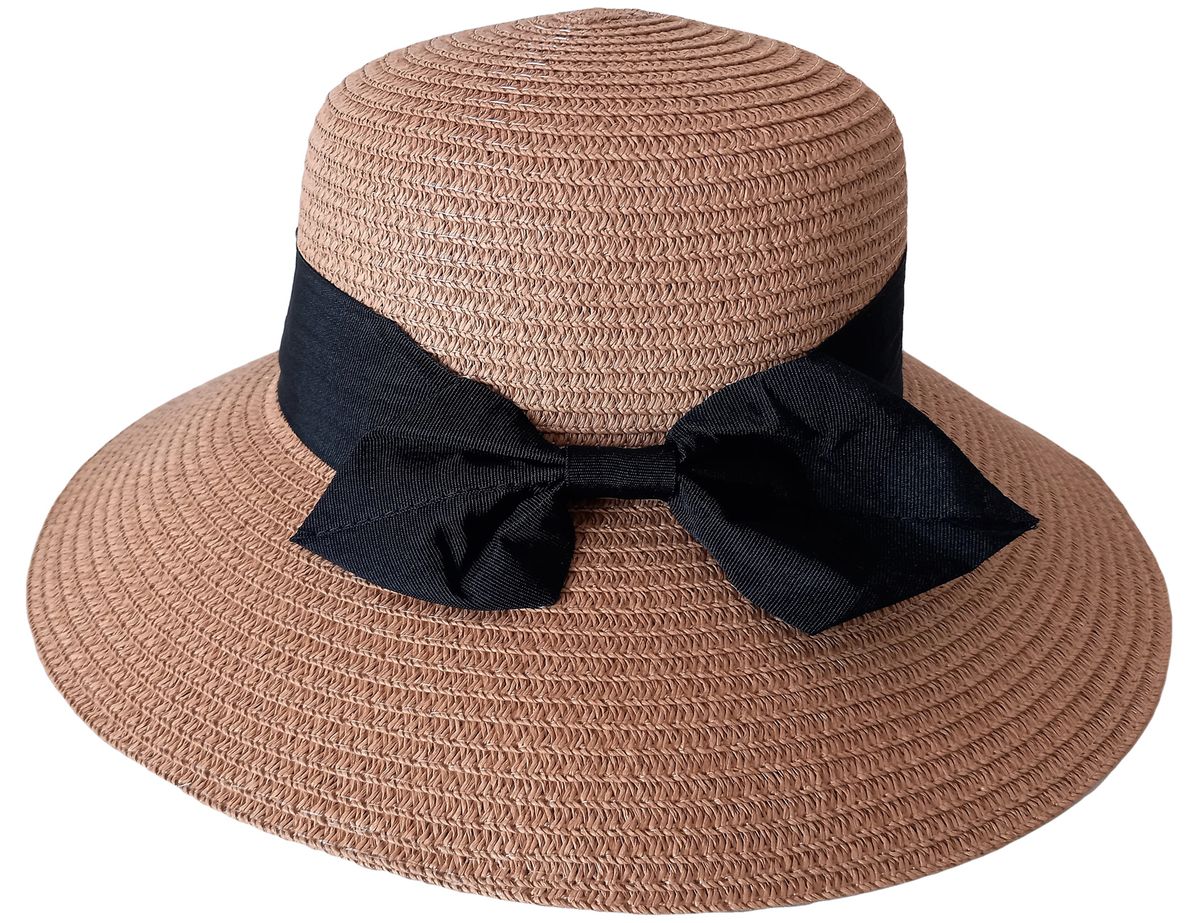 Ultra modern Summer Sun Beach Straw Hat for Women - Brown and Black ...