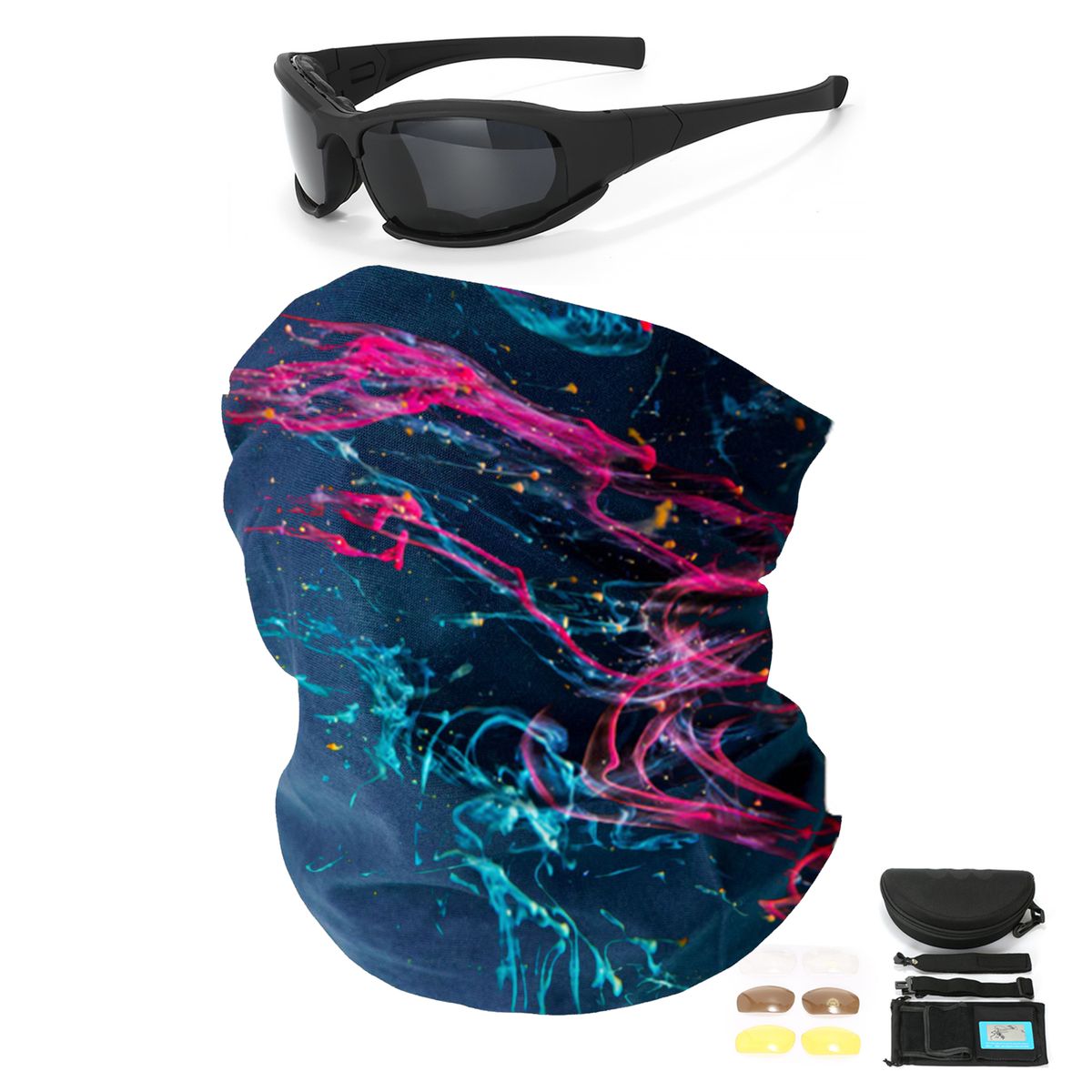 Riding Fishing Shooting Polarized Goggles & Sun Face Mask Cover Kit ...