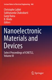 Nanoelectronic Materials and Devices: Select Proceedings of Icnets2, Volume III | Buy Online in ...