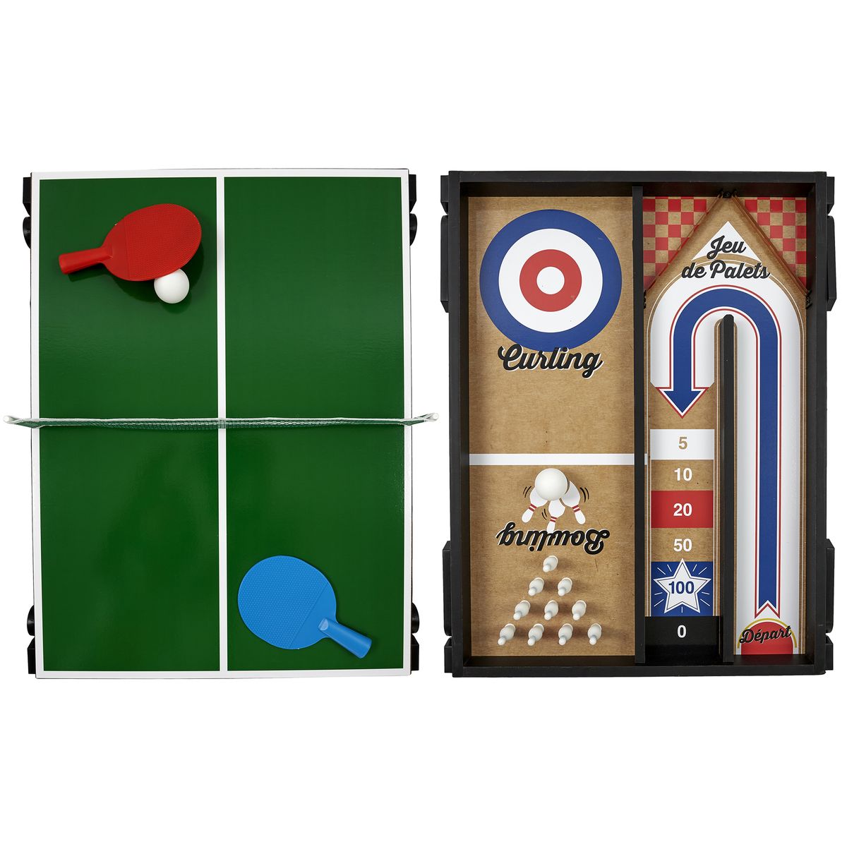 Mini 4-in-1 Game - Ping Pong - Bowling - Curling - Shuffling | Shop ...