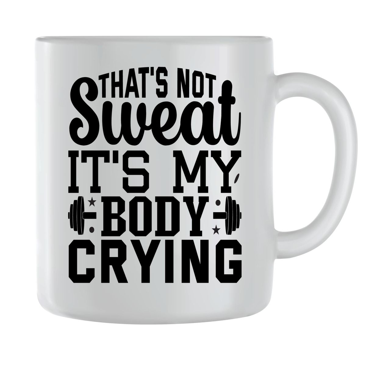 Body Crying Coffee Mugs for Men Women Workout Quotes Graphic Cup Gift ...