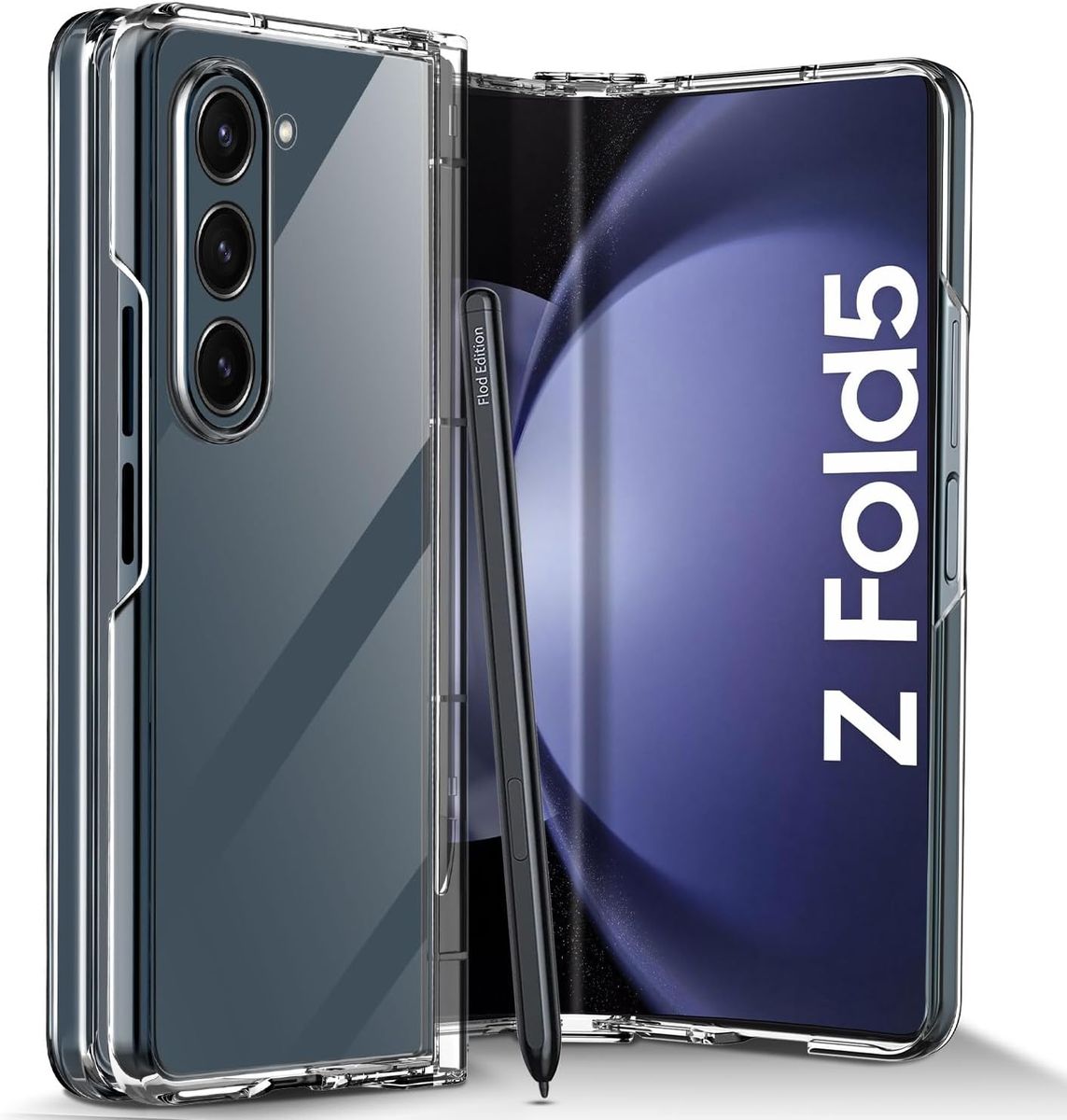 Shockproof Clear Pouch Gel Case Compatible with Samsung Galaxy Z Fold 5 ...