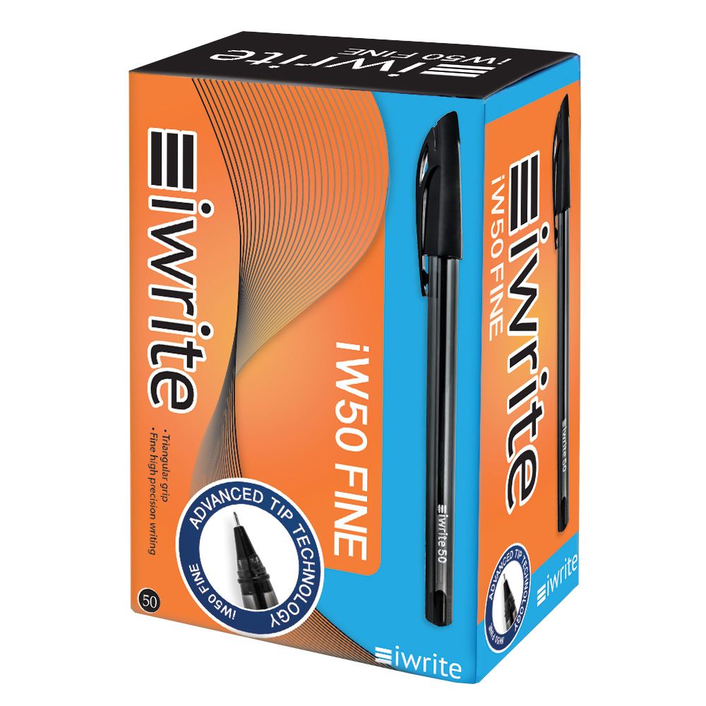 iWrite Fine 0.5 mm Ballpoint Pens Box of 50 - Black | Shop Today. Get ...