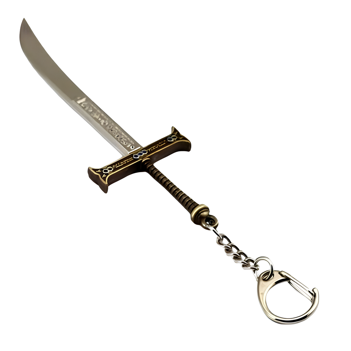 One Piece Mihawk Hawkeye 10cm Sword Stainless Steel Anime Keychain ...