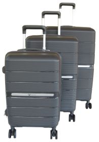 Mooistar Unbreakable Travel Luggage 3 Piece Suitcases Spinner - Black ...
