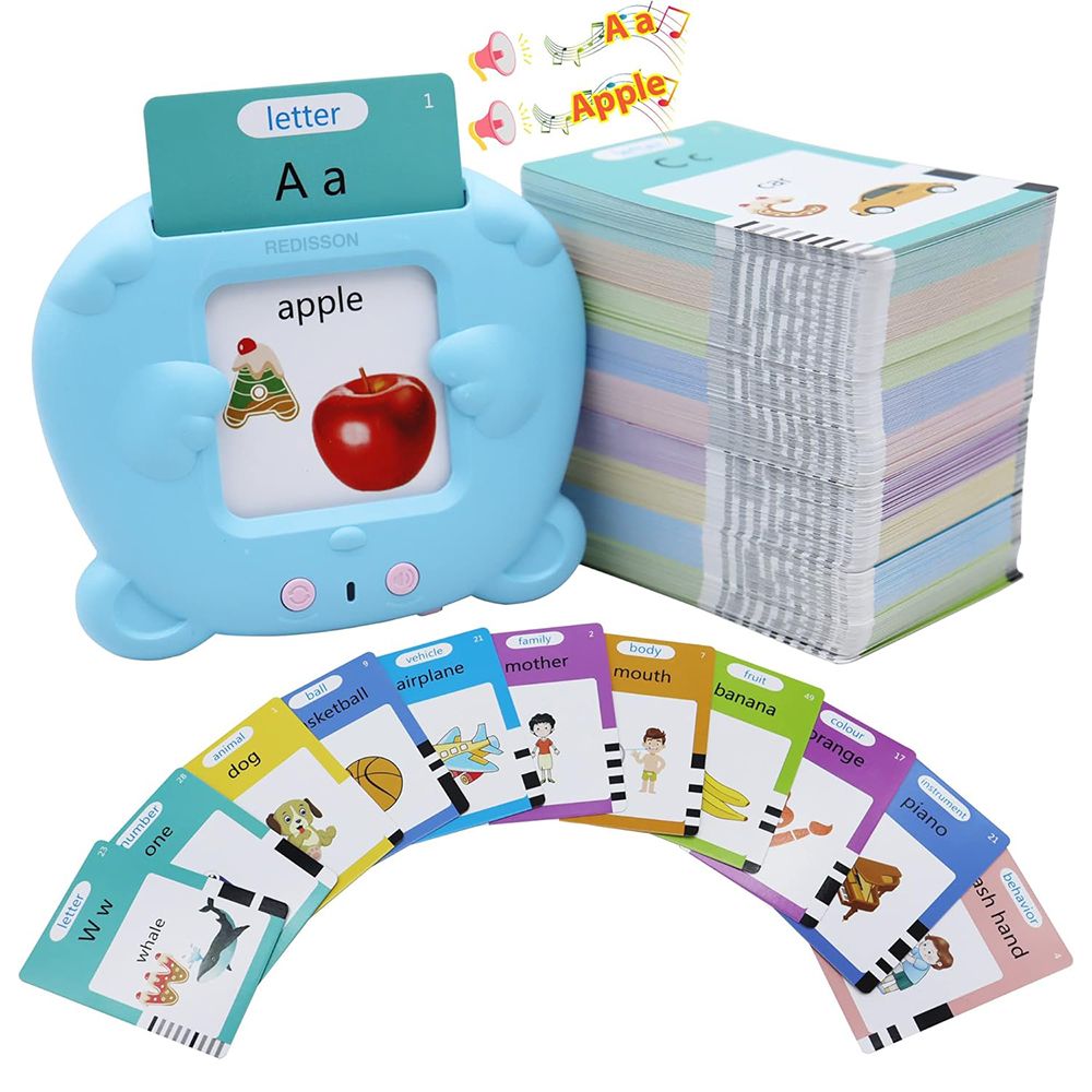 510 Words Alphabet Educational Talking Flash Cards for 3-8 Years ...