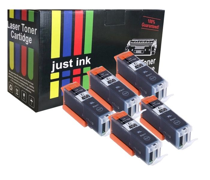 Compatible Canon 450XL / PGI-450 Black Ink Cartridges x 5 | Shop Today ...