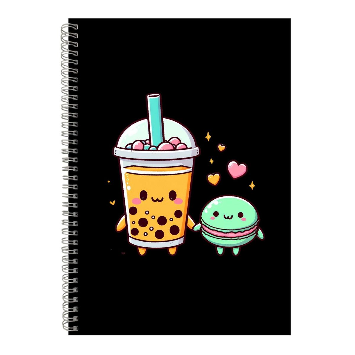 Macaron A4 Notebook Spiral and Lined Matching Couples Graphic Notepad ...