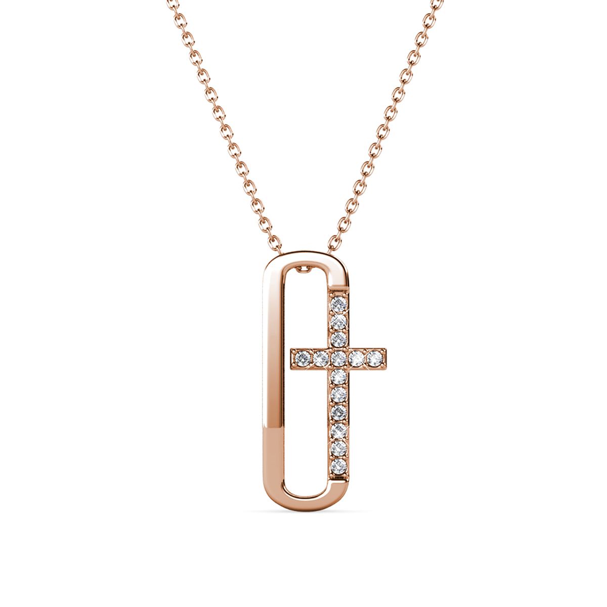 Destiny Modern Cross Necklace with Swarovski Crystals | Shop Today. Get ...