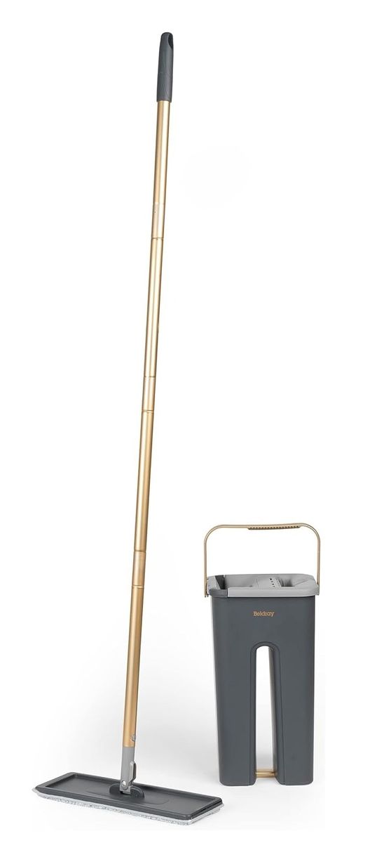 Beldray Flat Head Mop & Bucket Set Copper Edition Foldable Self ...