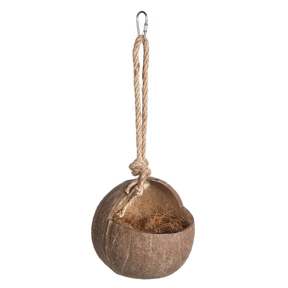 Pet Garden Hanging Coconut Shell Bird House Hide Shelter (31cm) | Shop ...
