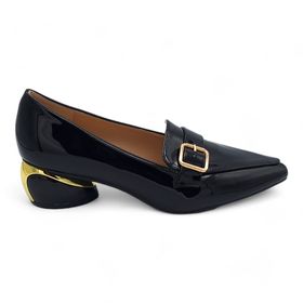 TTP Women Round Heel Point Toe Courts with Buckle Decor on Vamp JSF86 ...