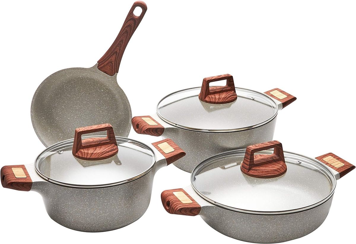 Non-Stick Granite Cookware Set - 7 Pieces | Shop Today. Get it Tomorrow ...