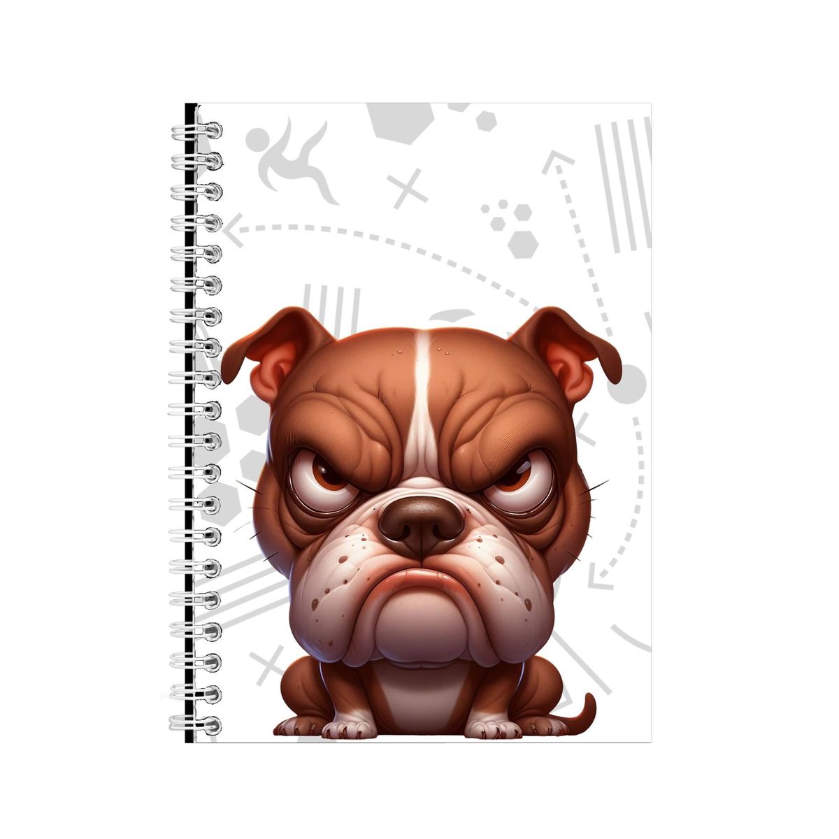 Student A5 Notebook Spiral and Lined Pitbull Lover Graphic Notepad Gift ...