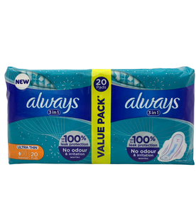 Always Ultra Thin Sanitary Pads - Value Pack x 20 - Normal | Shop Today ...