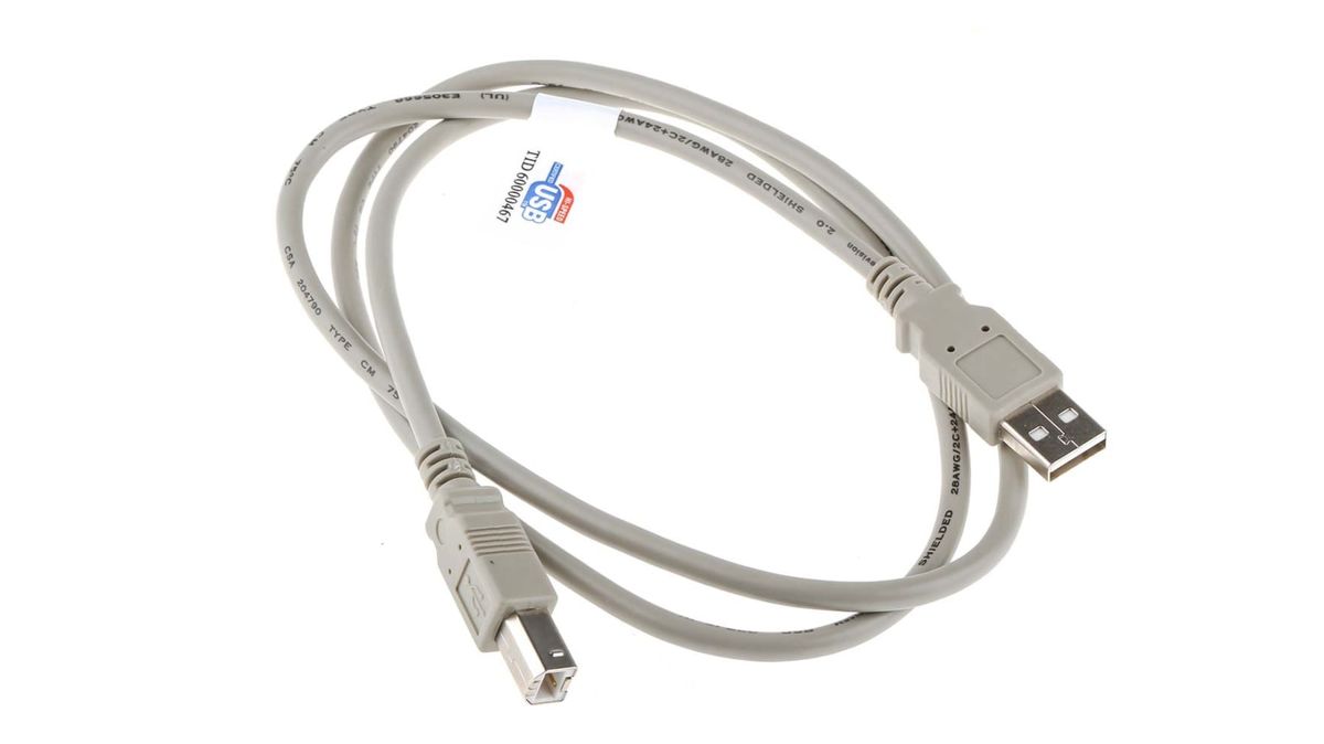 Techme Grey Male USB A to Male USB B Printer Cable, USB 2.0 - 1m | Buy ...